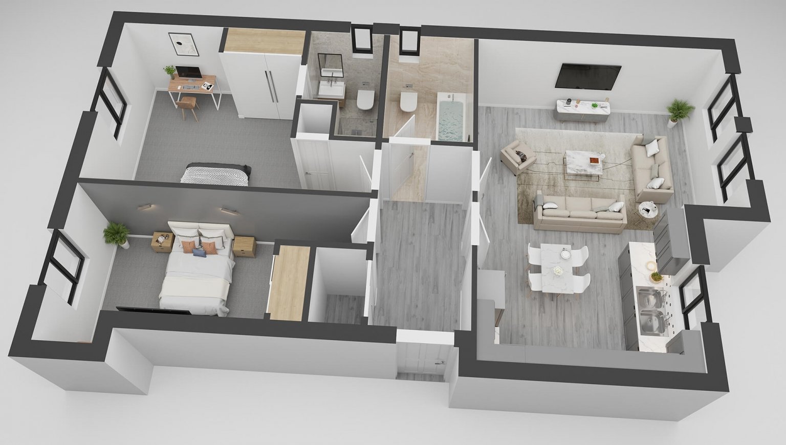 3D Floor Plan – Skrenders | 3D Rendering Company